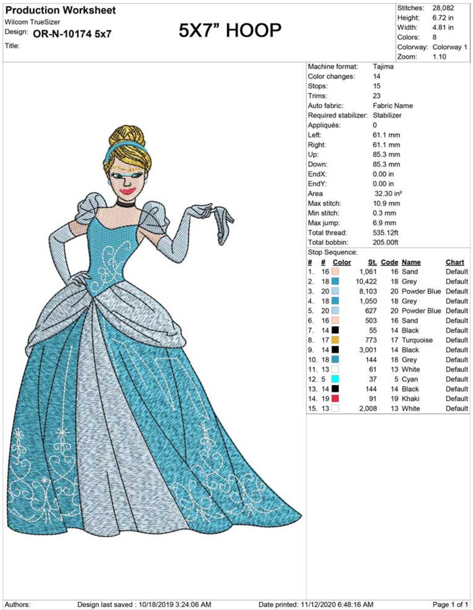 Princess Cinderella Machine Embroidery Design, 4x4 and 5x7 Hoop EMB ...