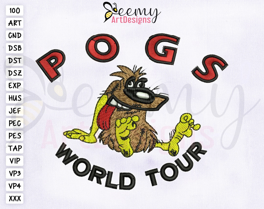 Crazy Pogman Machine Embroidery Design 4x4 Hoop Embroidery Designs ...