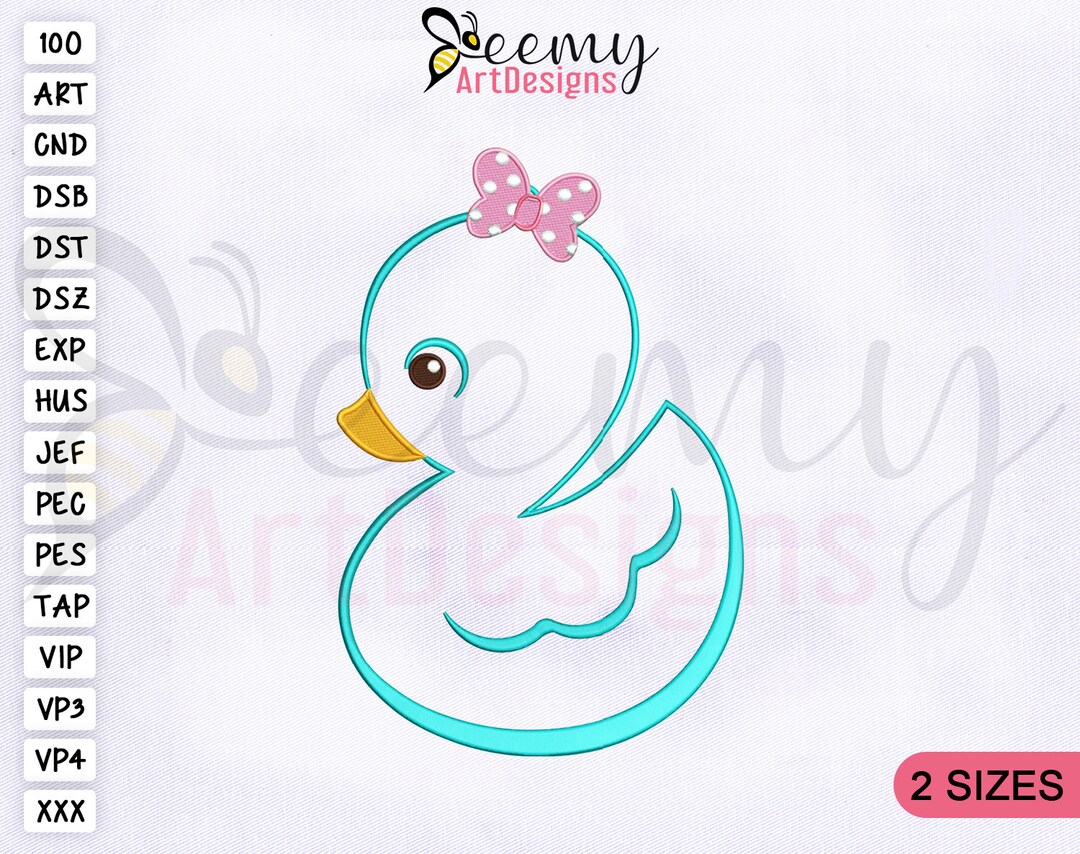 Outline Baby Duck Embroidery Design, 4x4 & 5x7 Hoop, Baby Duck Machine ...