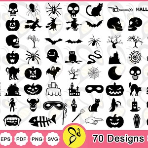 70 Halloween Silhouette Svg Bundle, Halloween Svg Bundle, Halloween ...