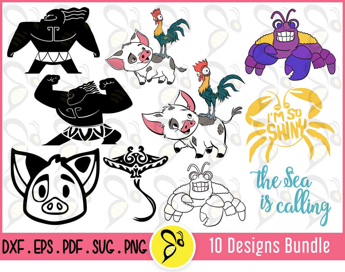 Moana SVG Vector Art Design Bundle Baby Moana Vector Design - Etsy