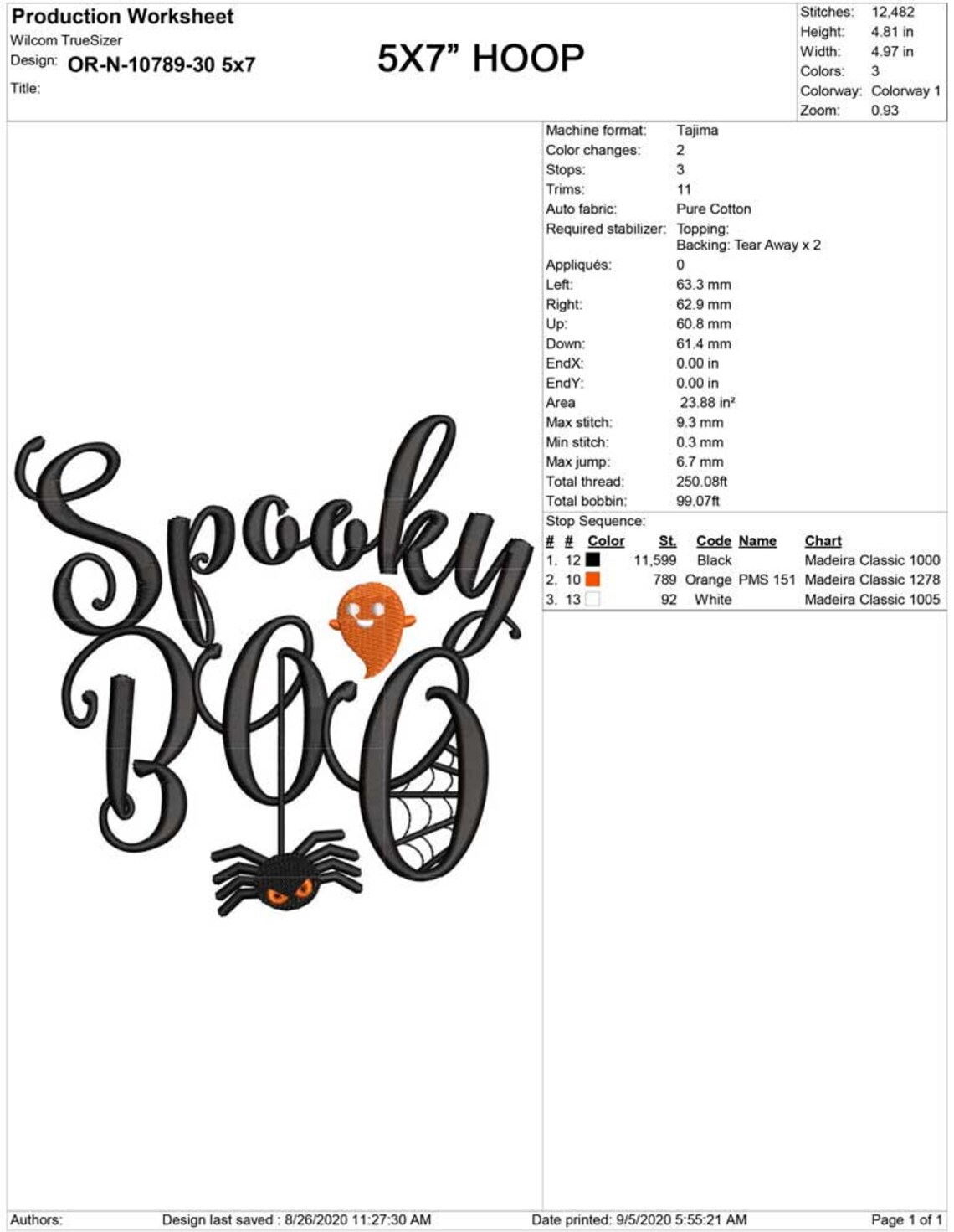 Spooky Spider Boo Embroidery Design 4x4 & 5x7 Hoop Boo - Etsy