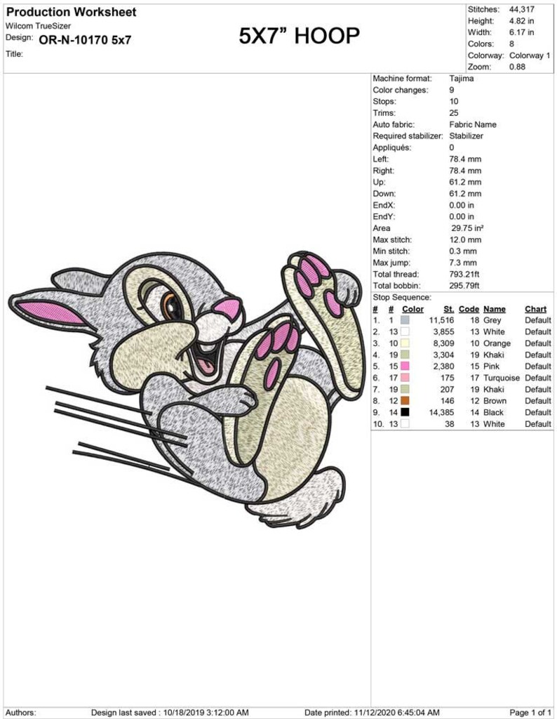 Sliding Thumper Machine Embroidery Design 4x4 and 5x7 Hoop - Etsy