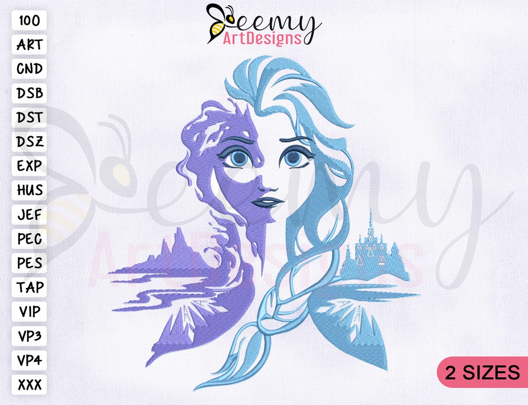 Artistic Frozen Princess Elsa Embroidery Design, Frozen Elsa Embroidery ...