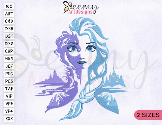 Artistic Frozen Princess Elsa Embroidery Design Frozen Elsa | Etsy