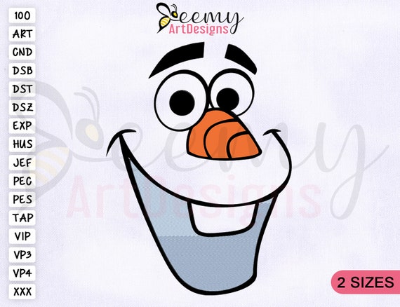 Laughing Olaf Face Embroidery Design Frozen Olaf Face | Etsy
