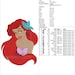Ariel the Little Mermaid Embroidery Design, Ariel Embroidery Design ...