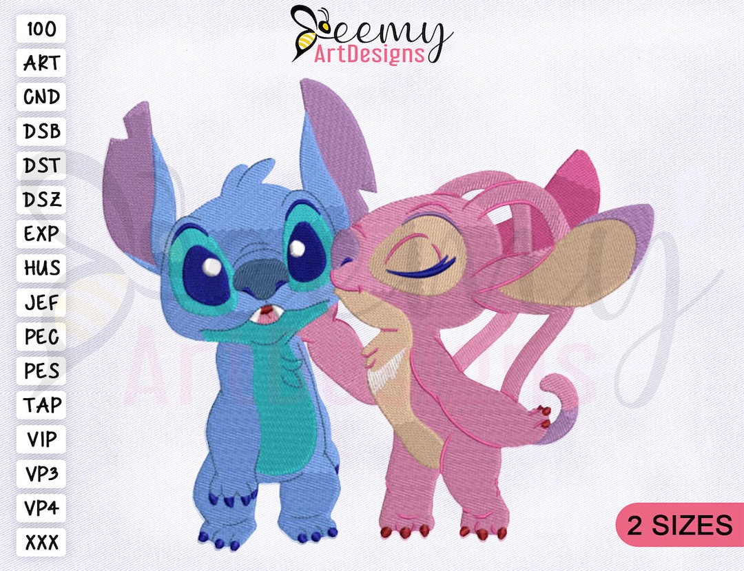 Lilo and Stitch Angel Embroidery Design, Stitch Embroidery Designs ...