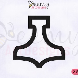 Hammer of Thor Machine Embroidery Design | 4x4 & 5x7 Hoop Embroidery ...