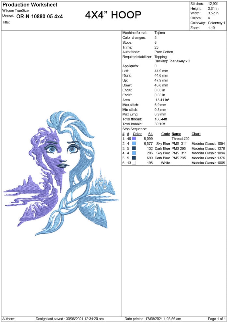 Artistic Frozen Princess Elsa Embroidery Design Frozen Elsa | Etsy