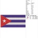 Cuba Flag Machine Embroidery Design, 2.5x2.5, 4x4 & 5x7 Hoop Flag ...