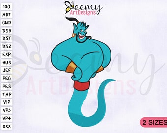 Aladdin Genie Machine Embroidery Design, Genie Embroidery Designs ...