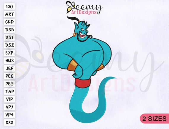 Aladdin Genie Machine Embroidery Design Aladdin Genie Jinn | Etsy