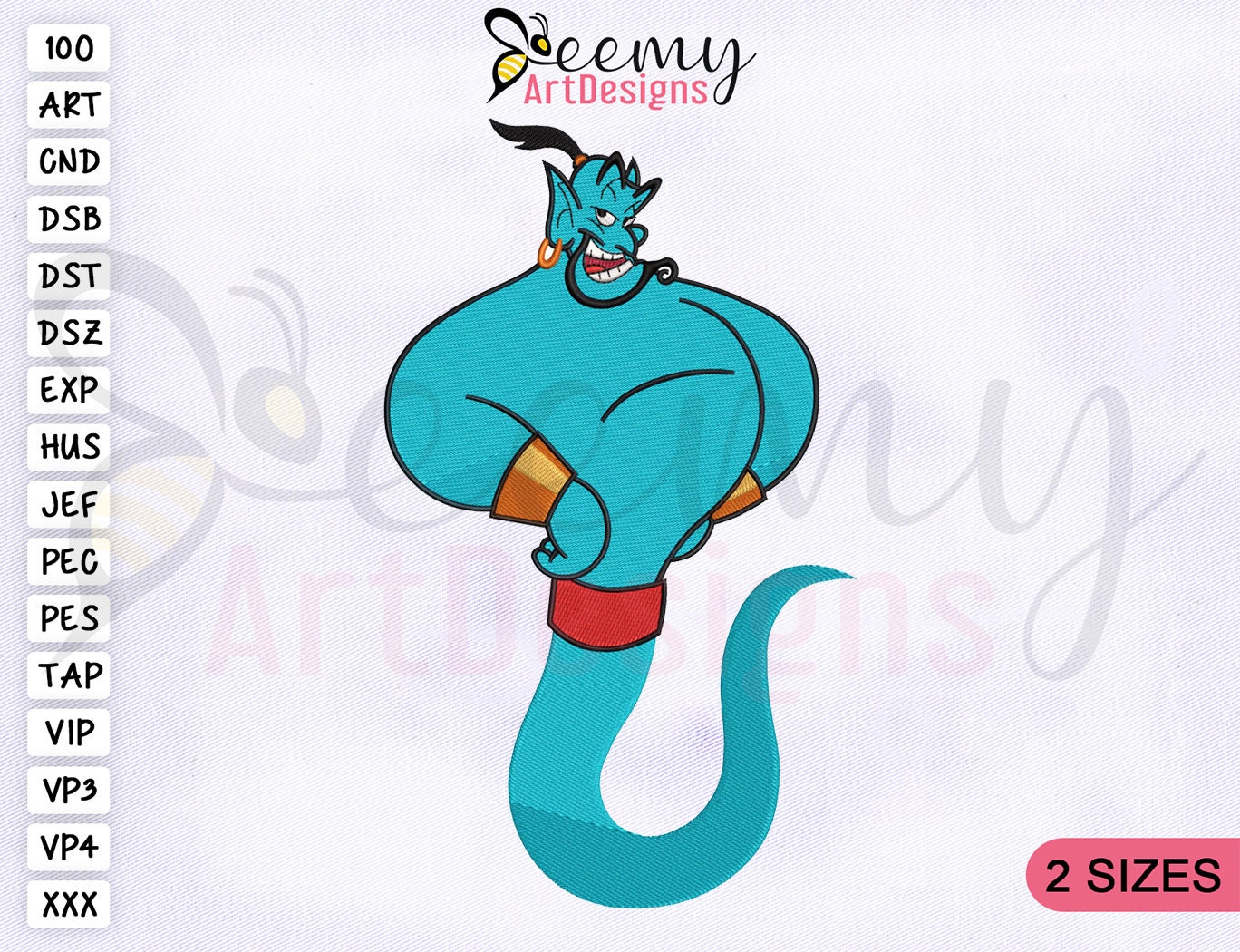Aladdin Genie Machine Embroidery Design Aladdin Genie Jinn - Etsy