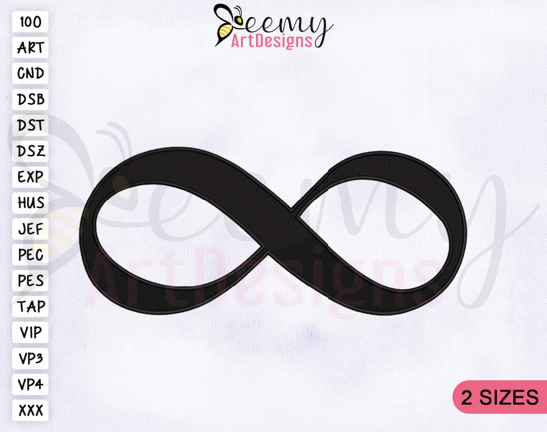 Infinity Symbol Machine Embroidery Design | 4x4 and 5x7 Hoop EMB ...