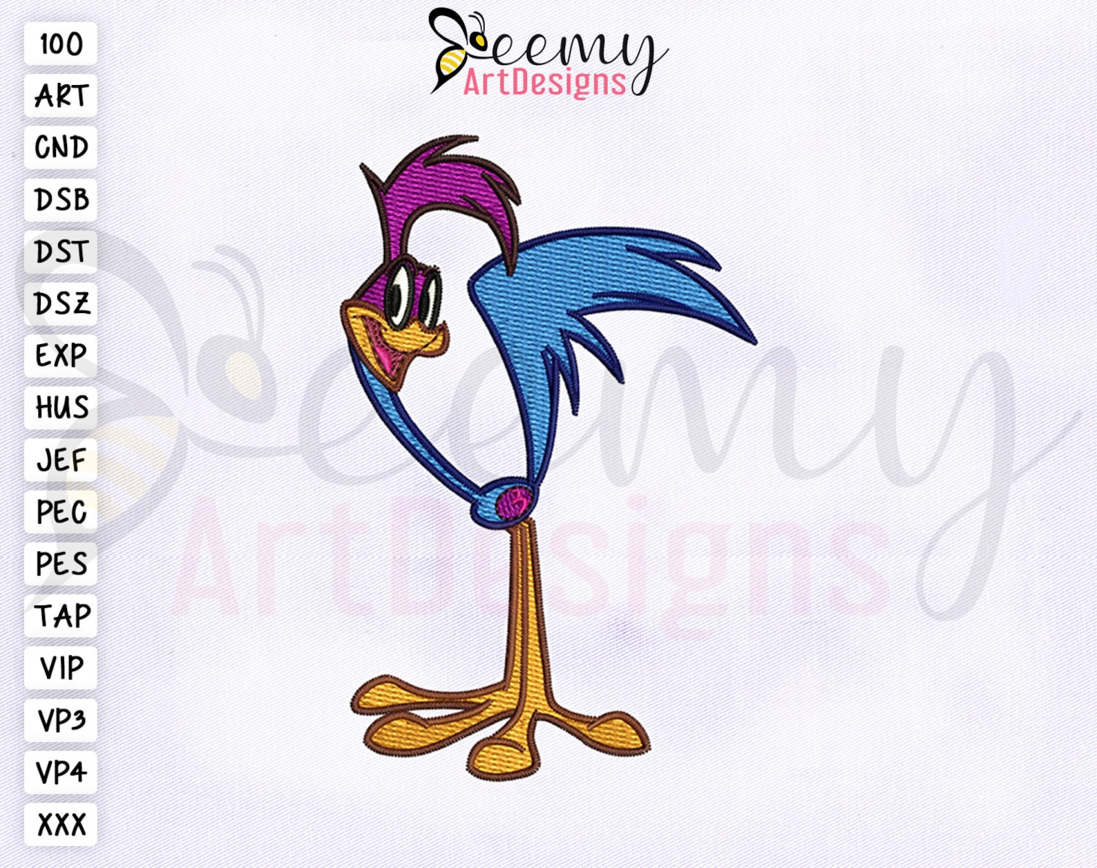 Looney Tunes Road Runner Embroidery Design 4x4 Hoop | Etsy