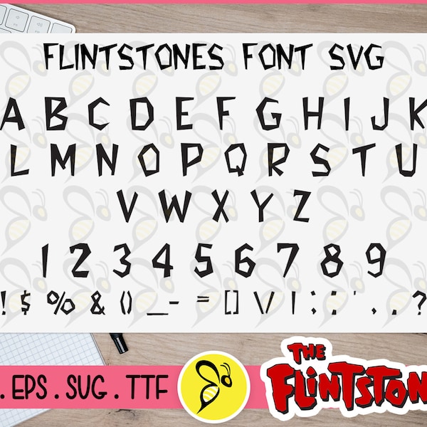 The Flintstones Font - Etsy