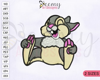 Thumping Foot Thumper Embroidery Design 4x4 Hoop Bambi Movie | Etsy