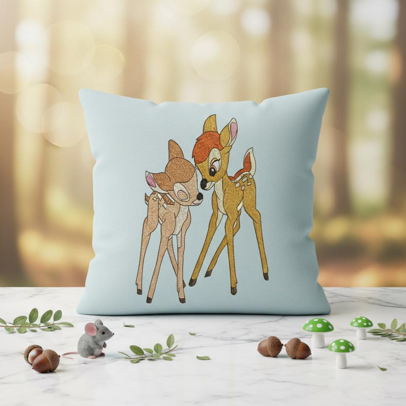 Cute Faline Love Bambi Embroidery Design, 4x4 and 5x7 Hoop EMB, Bambi ...