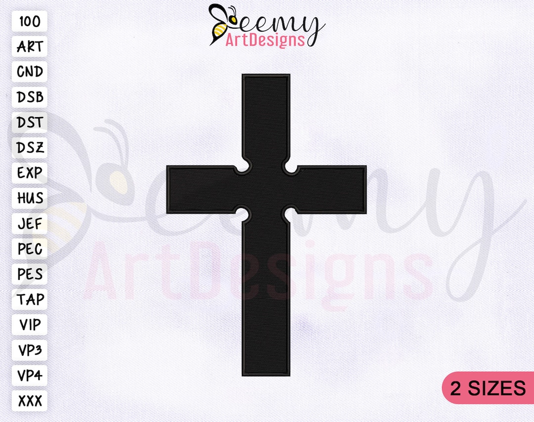 Episcopal Cross Machine Embroidery Design | 4x4 and 5x7 Hoop EMB ...