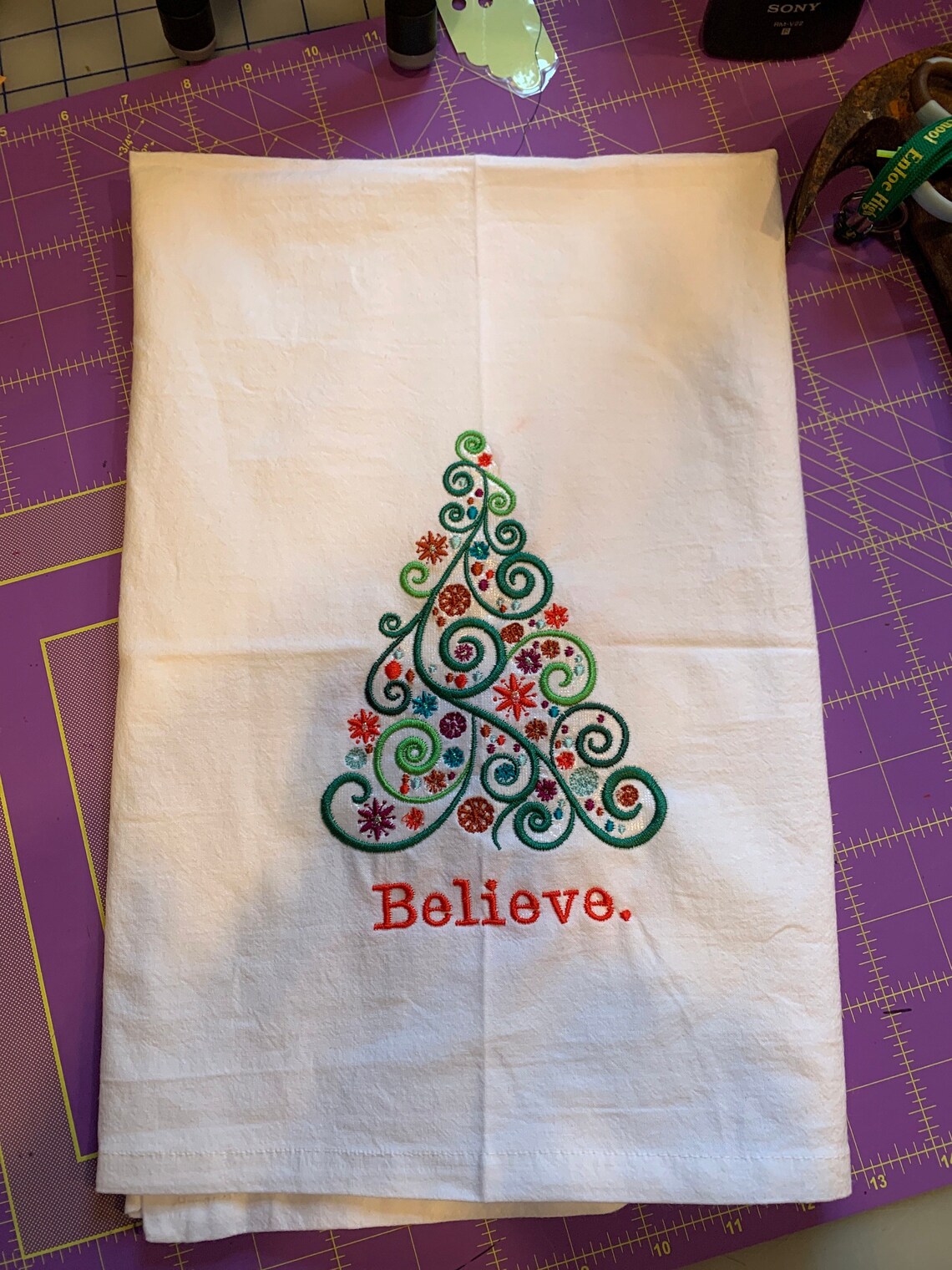 Swirl Christmas Tree Embroidery Design, 4x4 & 5x7 Hoop, Christmas ...
