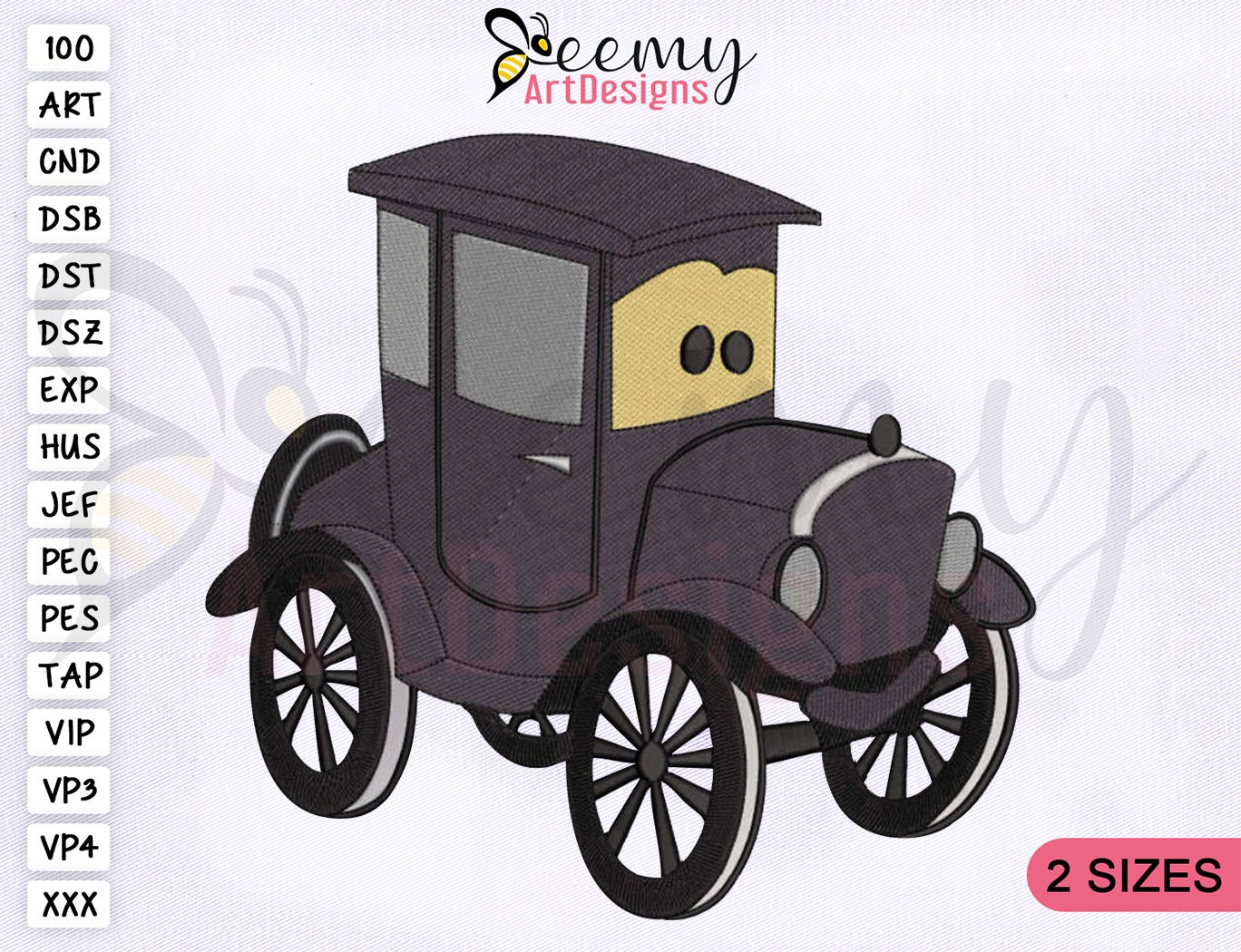 Lizzie Car Machine Embroidery Design Car Embroidery Design - Etsy
