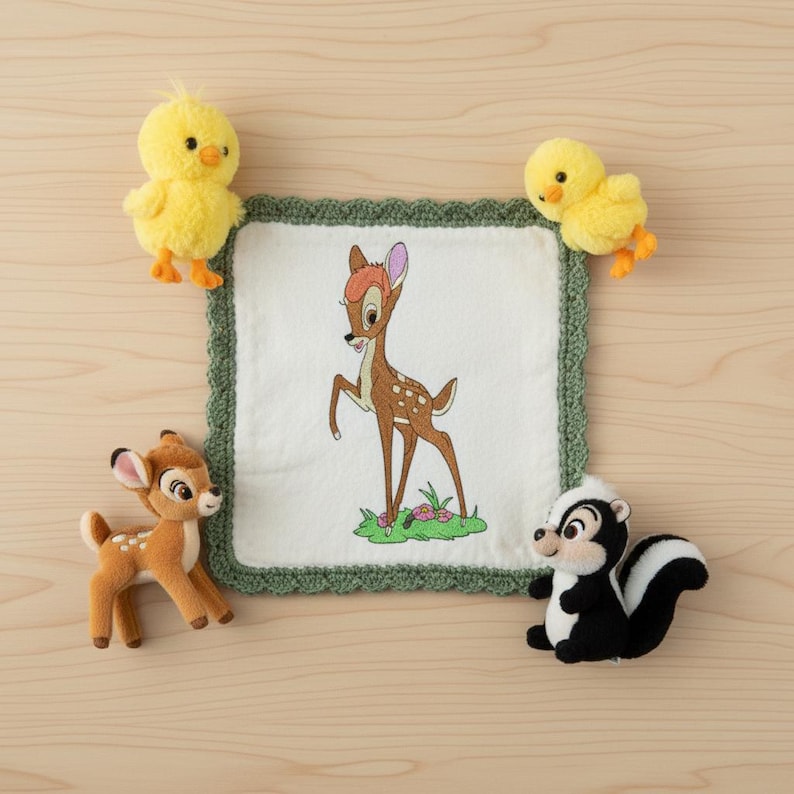 Playful Bambi Machine Embroidery Design, 4x4 and 5x7 Hoop, Bambi ...