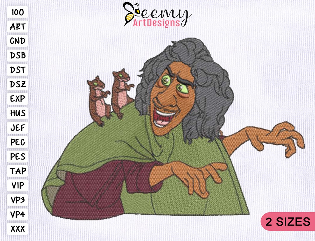 Horror Bruno Madrigal With Rat Embroidery Design, Horror Bruno Madrigal ...