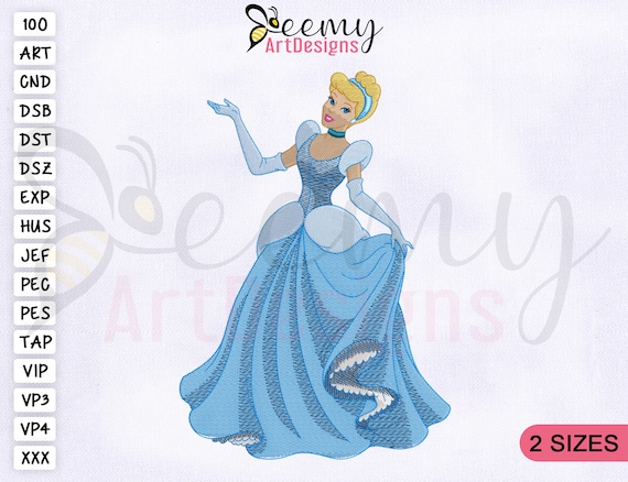 Cinderella Machine Embroidery Design Princess Embroidery | Etsy