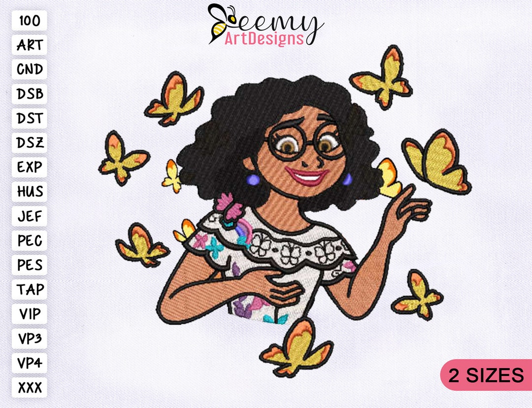 Mirabel Madrigal Butterflies Machine Embroidery Design, Butterfly ...