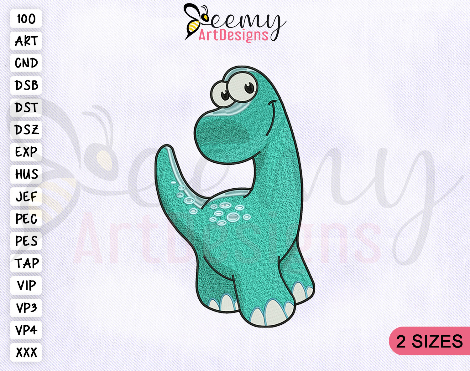 Cute Baby Dinosaur Embroidery Design 4x4 and 5x7 Hoop Cute | Etsy