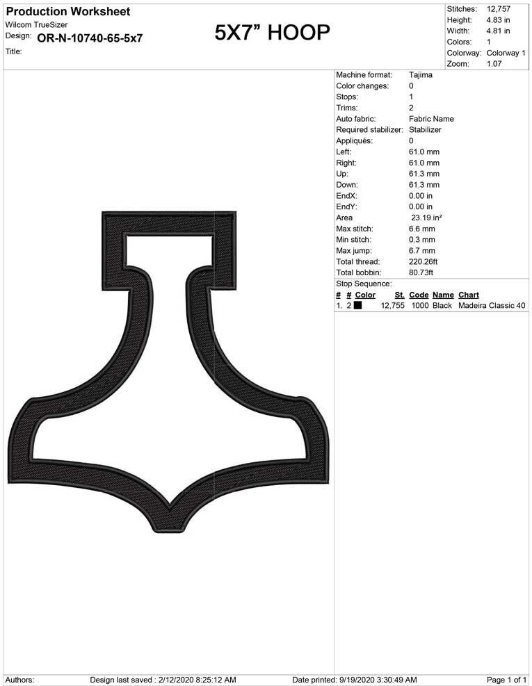 Hammer of Thor Machine Embroidery Design 4x4 & 5x7 Hoop - Etsy