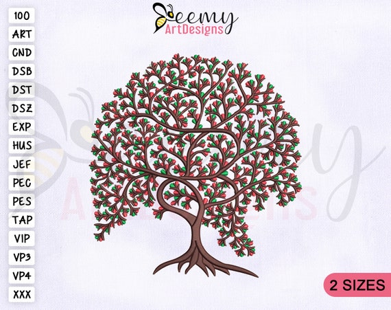 Tree of Life Machine Embroidery Design 4x4 & 5x7 Hoop Life - Etsy