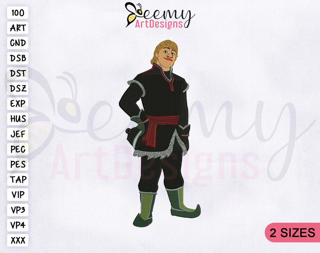Frozen Prince Kristoff Embroidery Design, 4x4 & 5x7 Hoop EMB, Prince ...