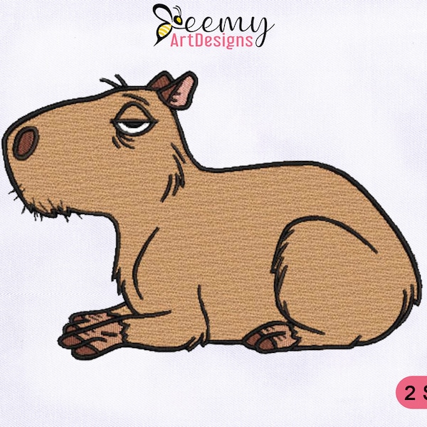 Capybara Embroidery Machine Design - Etsy
