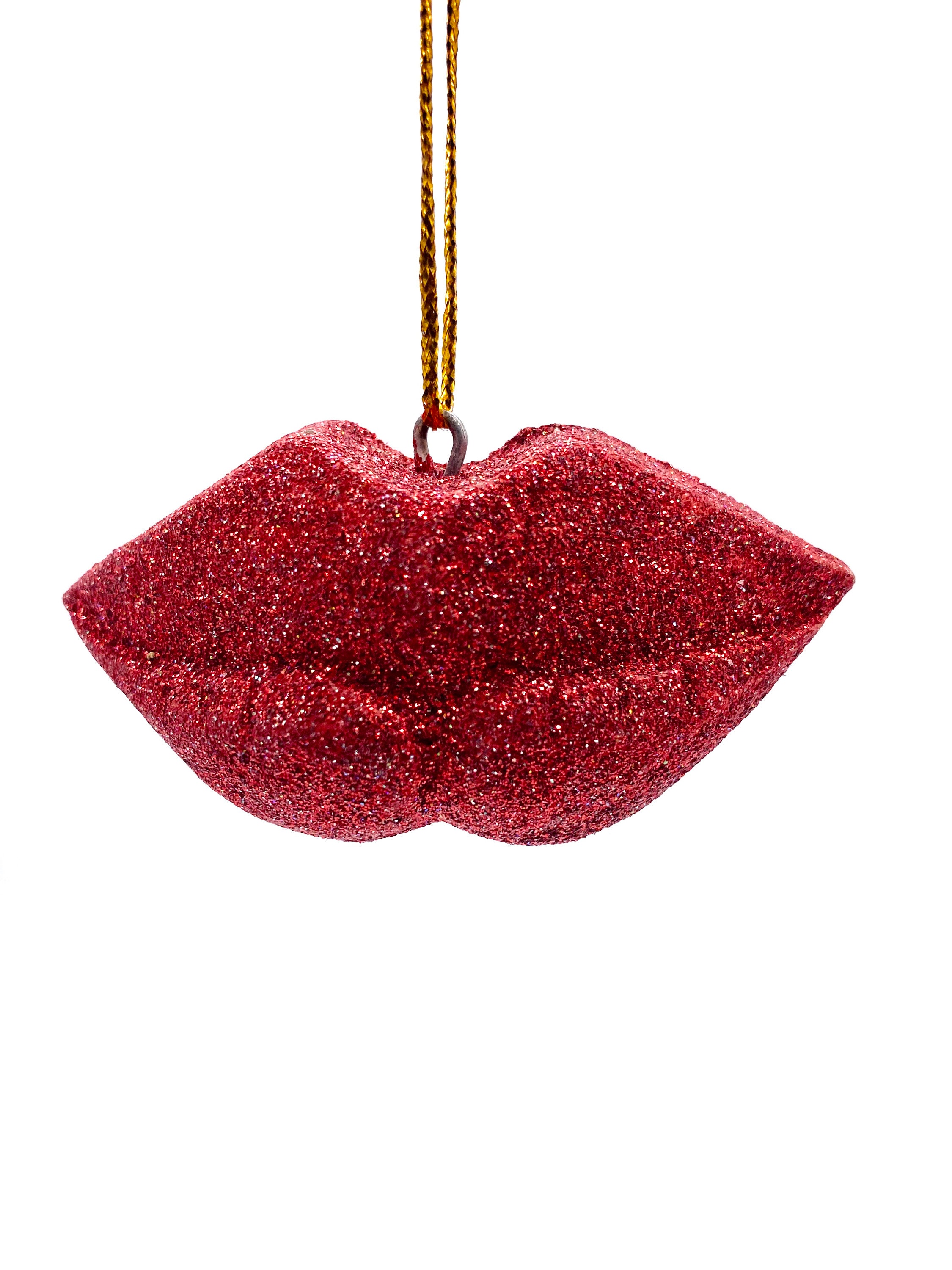 Ruby Red Lips (2 for 26.95) Hand Blown Glitter and Carved Ornament - Etsy