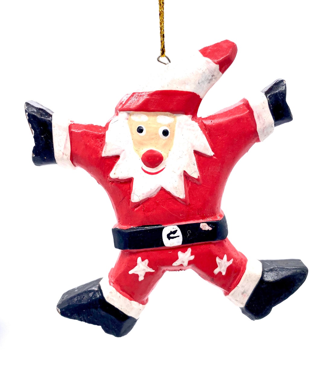 Split Santa (2 Pack for 19.95)christmas Ornaments - Etsy