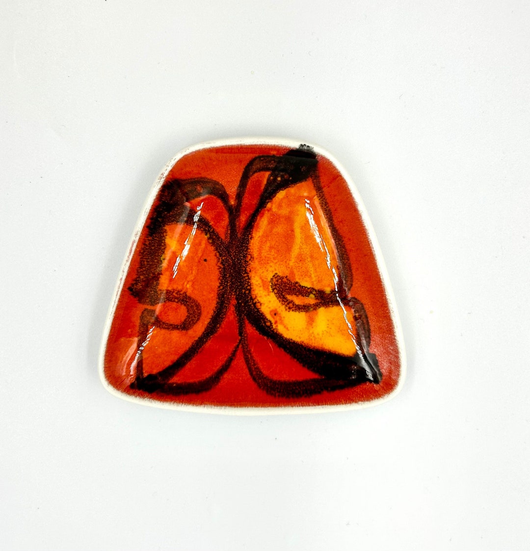 Vintage Poole Pottery Delphis Shape 41 Pin Dish MCM Abstract Trapezium ...