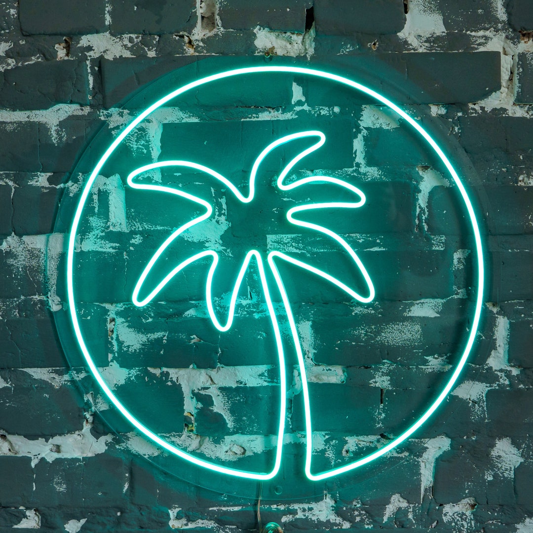Palm Tree Neon Sign Beach Neon Sign Miami Neon Sign Palm - Etsy