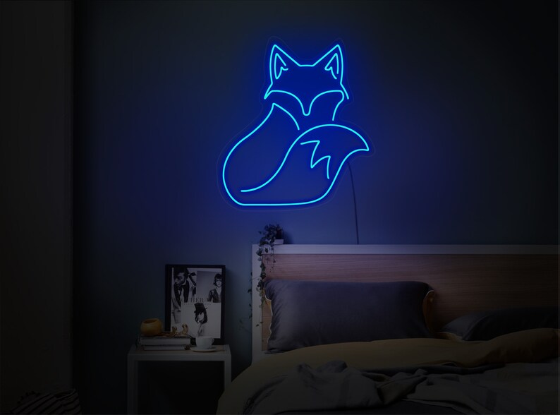 Fox Neon Signfox Led Signfox Light Signfox Wall Decorfox - Etsy