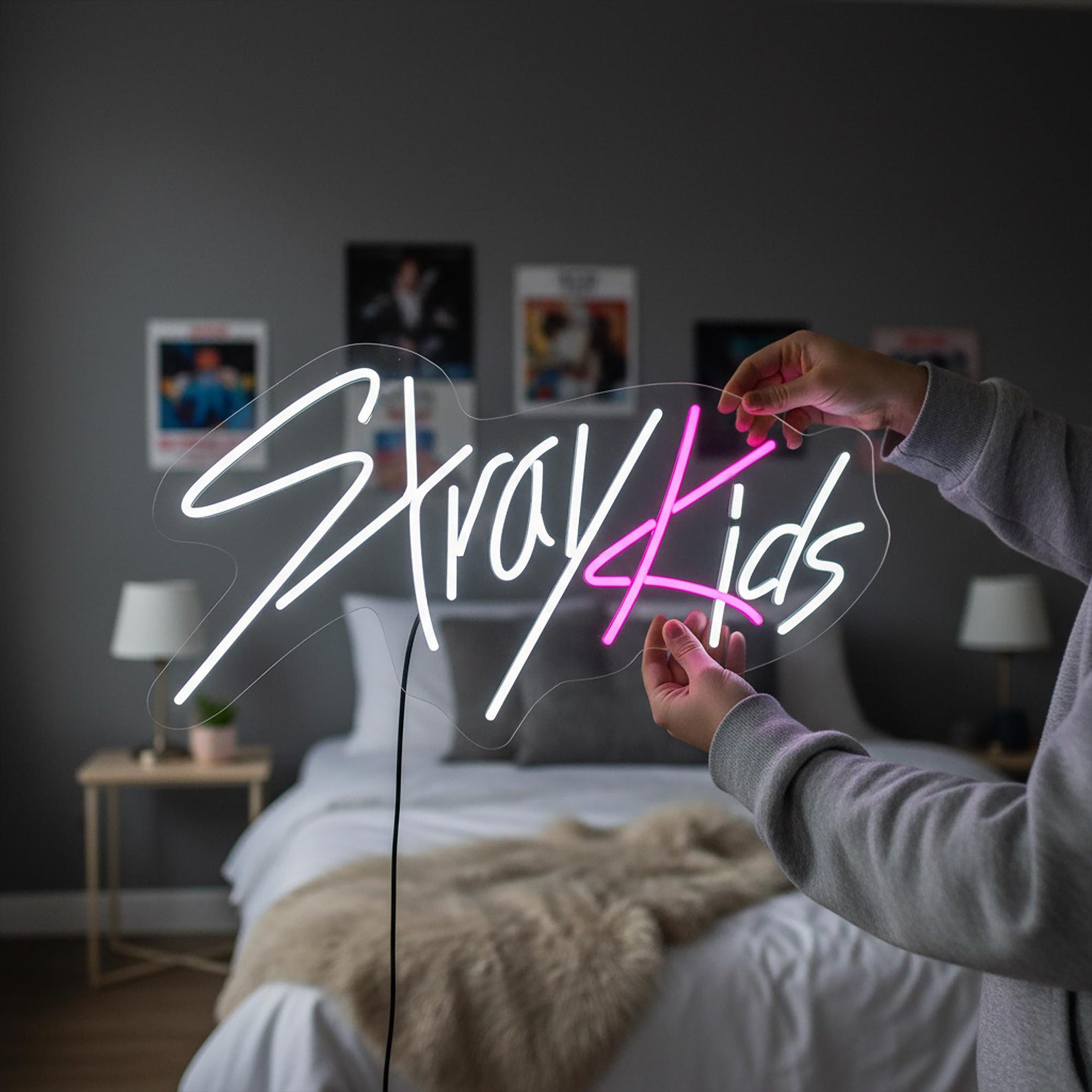 Stray Kids Neon Light Sign, SKZOO Light up Sign, Kpop Merch Neon Sign ...