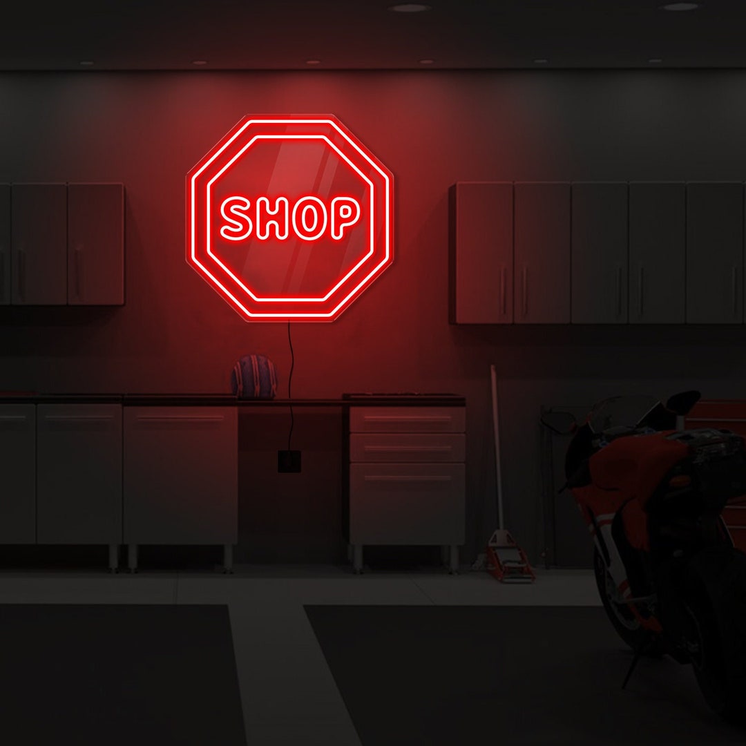 Stop Shop Neon Sign, Stop Shop Led Sign, Order Here Neon Sign, Order ...