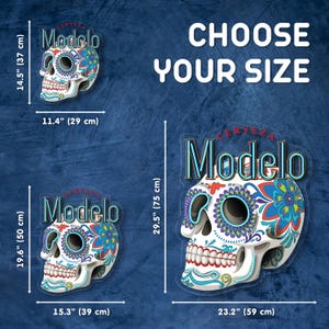Modelo Neon Sign, Modelo Led Sign, Sugar Skull Neon Sign, Bar Light up ...