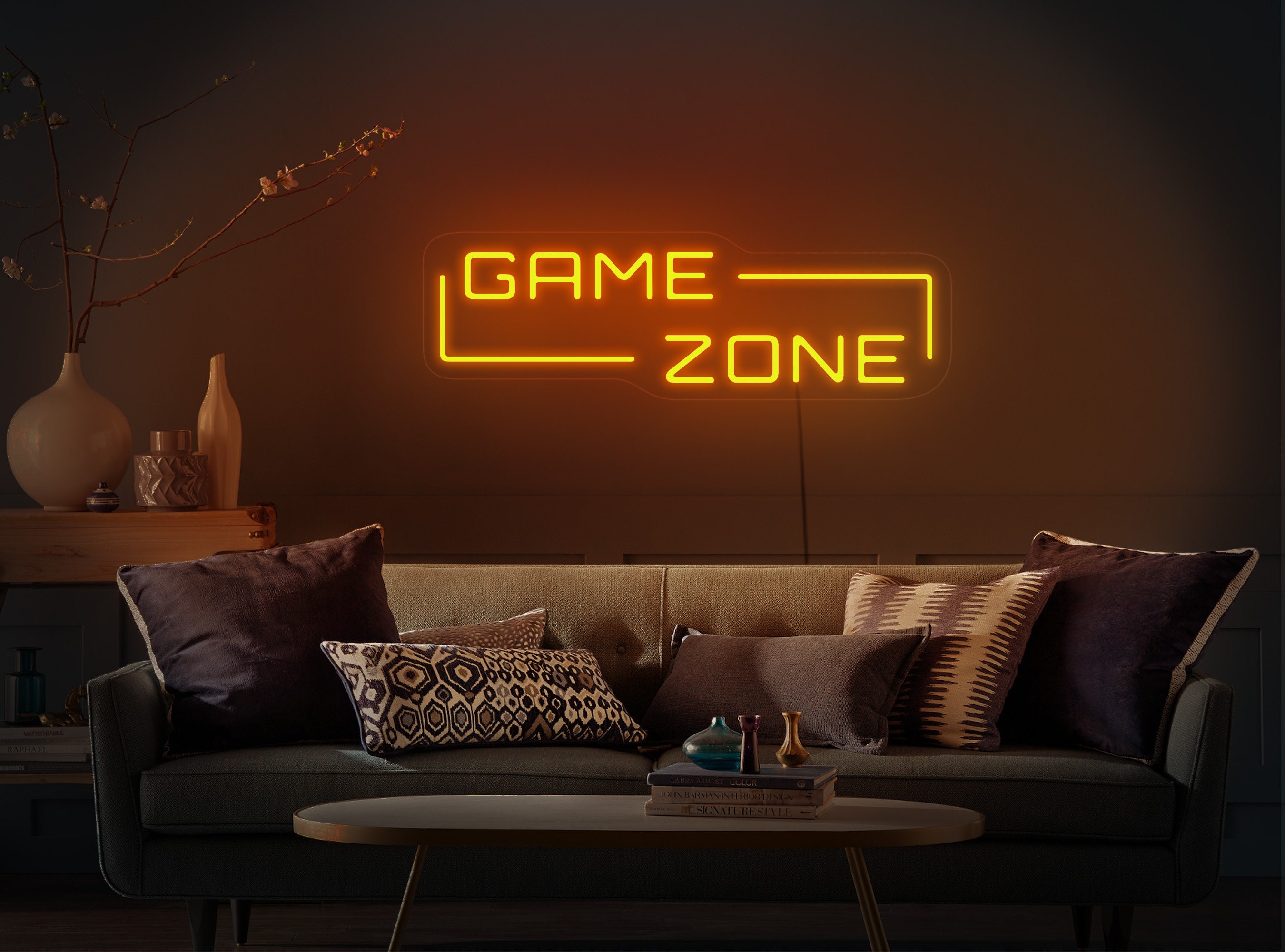 Game Zone Neon Signgame Zone Led Signgame Zone Wall - Etsy