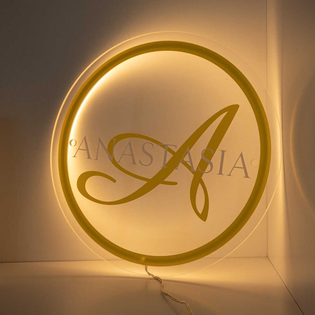 Custom Acrylic Business Sign Lighted, Business Logo Led Sign, Acrylic ...