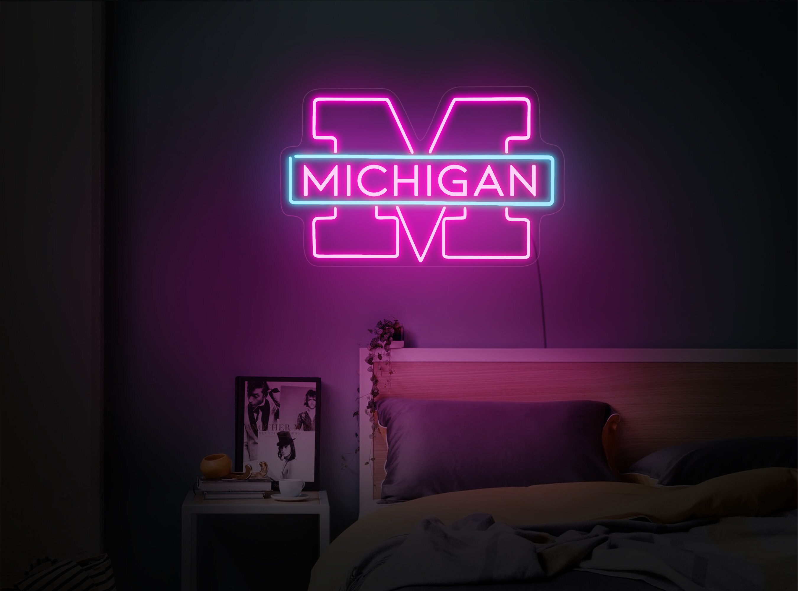 Michigan Neon Signmichigan Led Signmichigan Light | Etsy