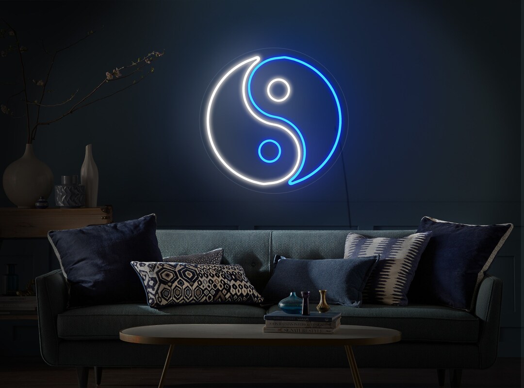 Yin Yang Neon Sign,yin Yang Led Sign,yin Yang Light Sign,yin Yang Wall ...
