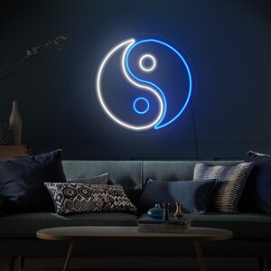 Yin Yang Neon Sign,yin Yang Led Sign,yin Yang Light Sign,yin Yang Wall ...