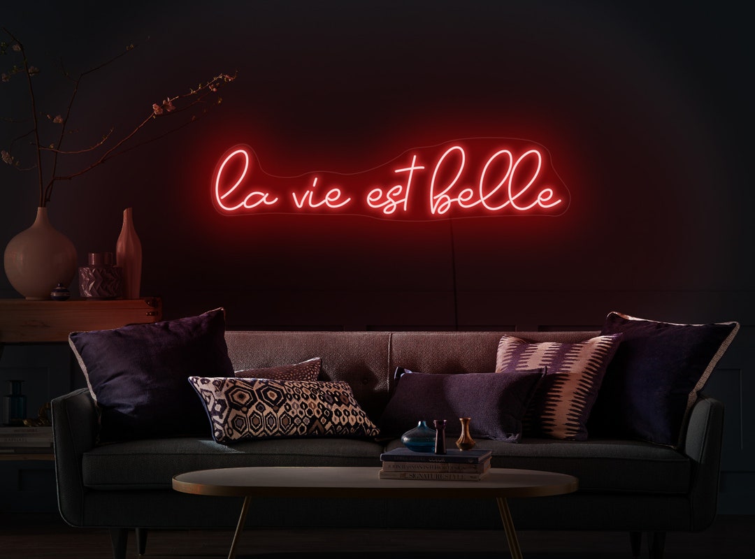 La Vie Est Belle Neon Sign, La Vie Est Belle Led Sign,party Neon Sign ...
