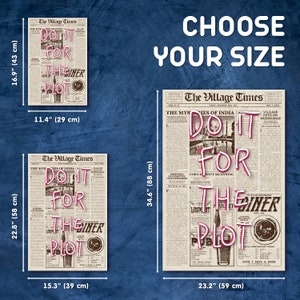 Do It for the Plot Neon Sign, Do It for the Plot Wall Art, Neon Poster ...